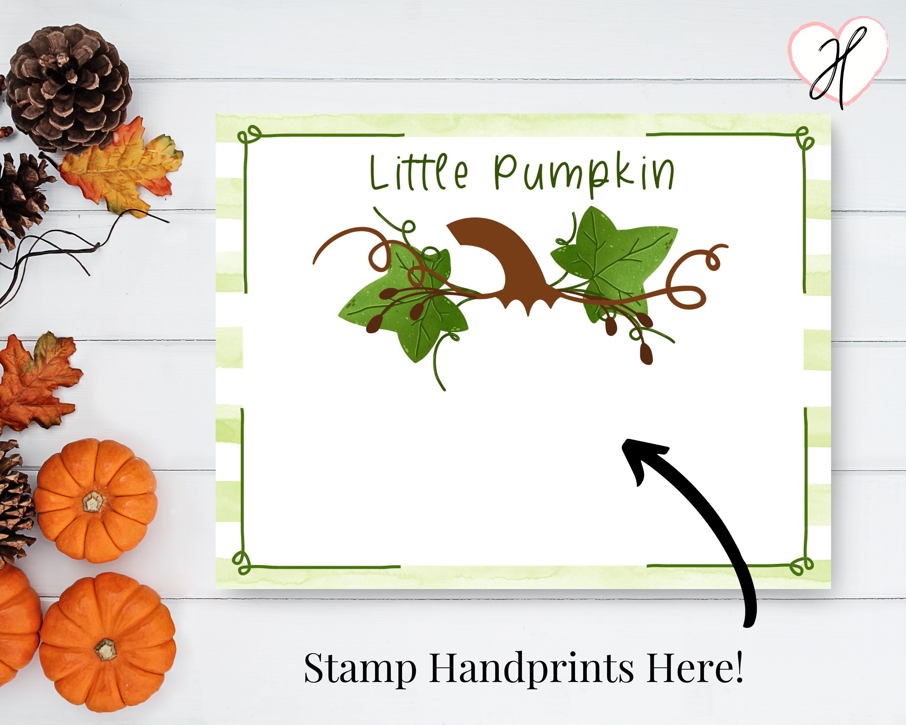 Little Pumpkin Fall DIY Craft, Baby Footprint or Kids Handprint ...