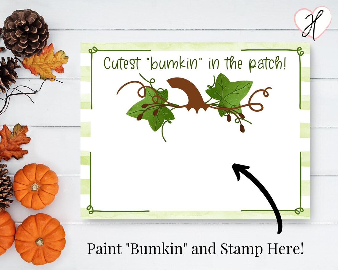 Halloween DIY Craft Printable Cutest Bumkin in the Patch - Etsy