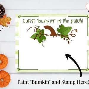 Halloween DIY Craft Printable, Cutest Bumkin in the Patch, Baby's First ...