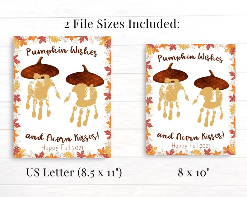 Fall Preschool Arts and Crafts Pumpkin Wishes and Acorn - Etsy