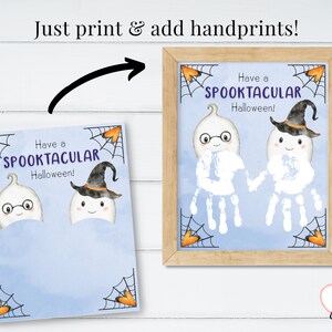 Halloween Handprint Craft for Toddlers, Ghost Printable, Preschool ...