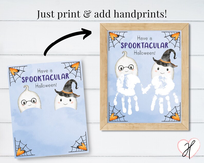 Halloween Handprint Craft for Toddlers Ghost Printable - Etsy