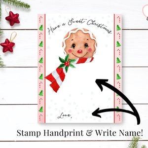 Making Christmas Cards Children, Gingerbread Handprint Arts and Crafts ...