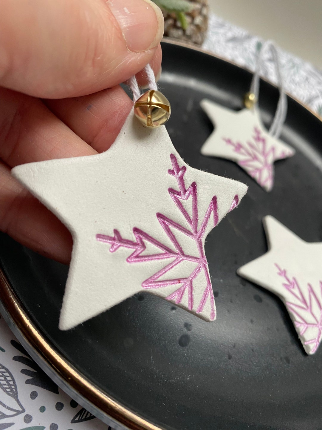 3 Ceramic Gift Tags - Etsy