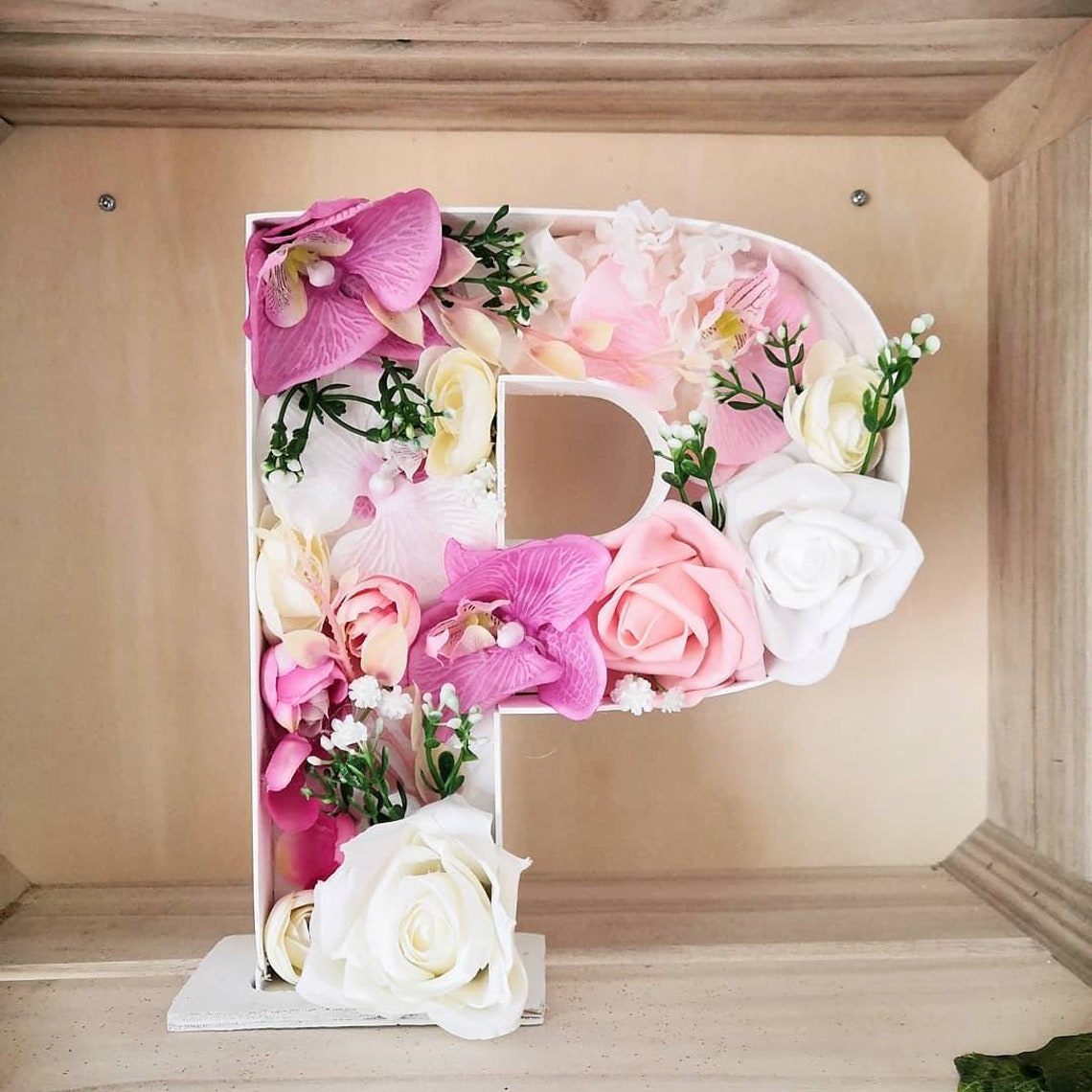 Flower filled letters personalised gift bridesmaid gift or | Etsy