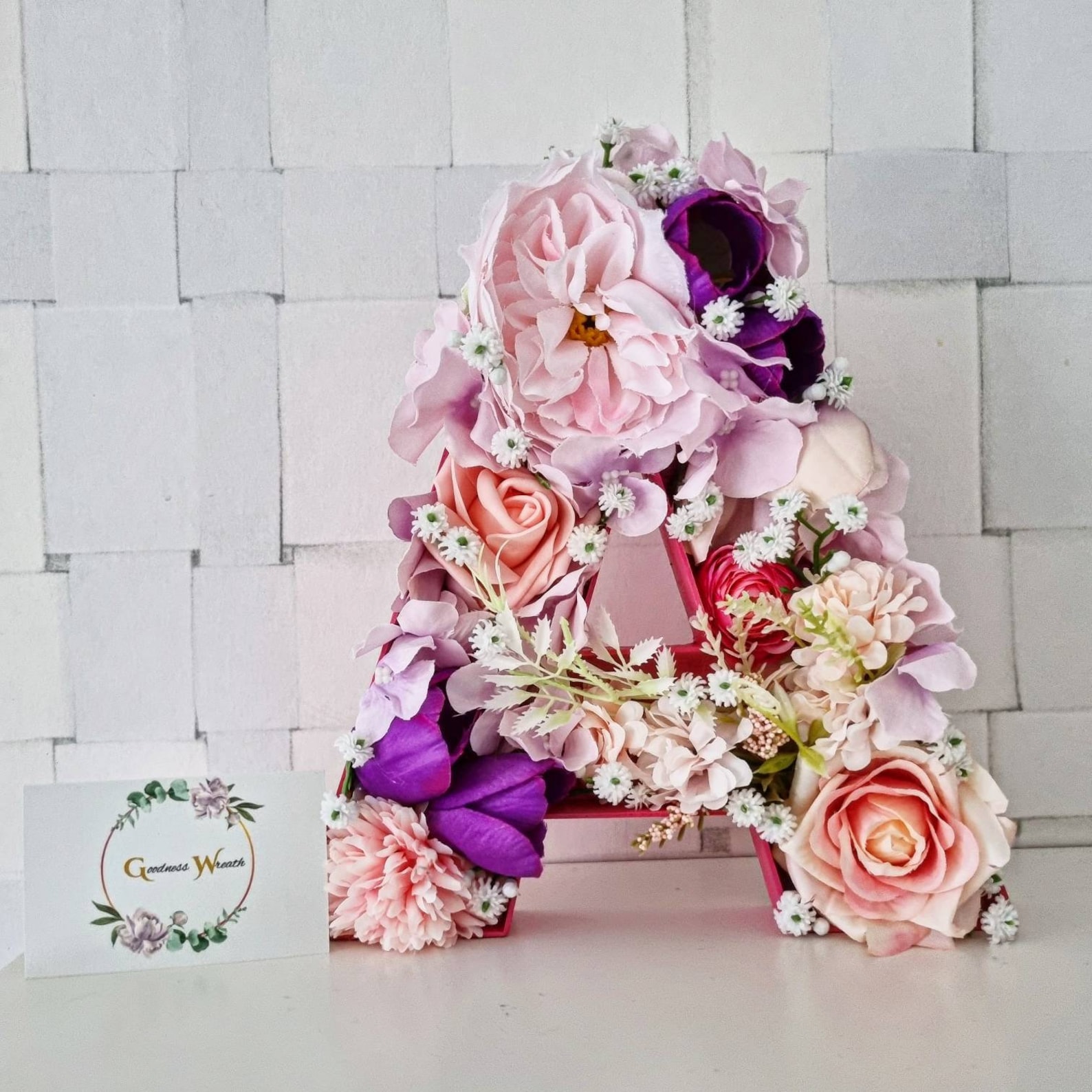 Flower Filled Letters Personalised Gift Bridesmaid Gift or - Etsy UK