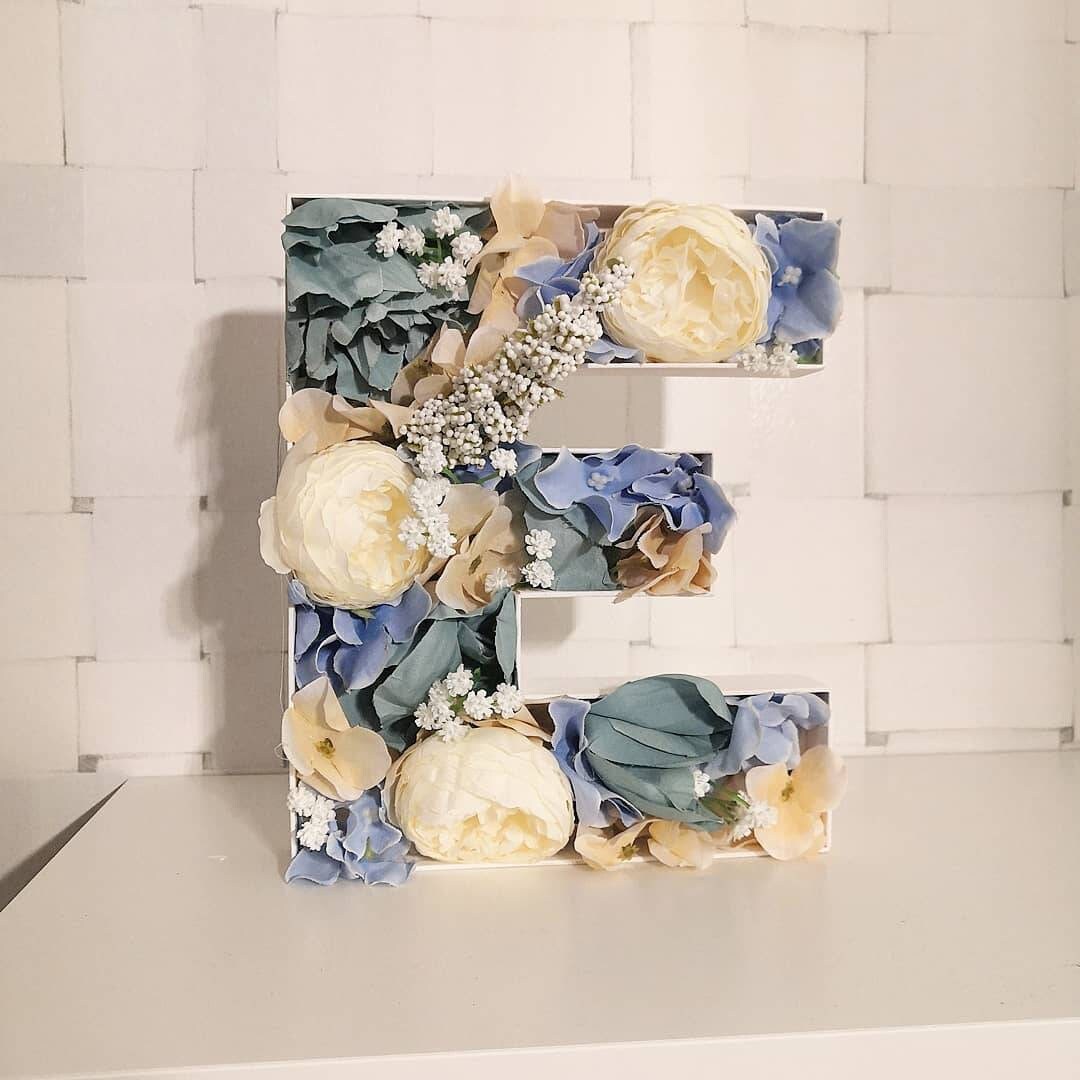 Flower filled letters personalised gift bridesmaid gift or | Etsy