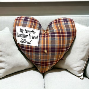Heart MEMORY Pillow, Memory Cushion, Loss of Father, Custom Pillow ...
