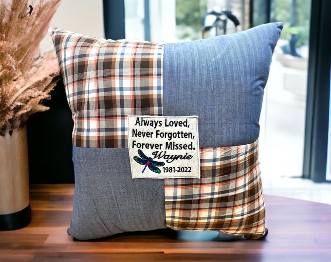 Memory Pillow, Loss of Mother, Customizable Pillow Made From Shirts ...