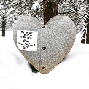 Heart MEMORY Pillow, Memory Cushion, Loss of Father, Custom Pillow ...