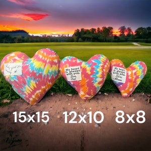 Heart MEMORY Pillow, Memory Cushion, Loss of Father, Custom Pillow ...