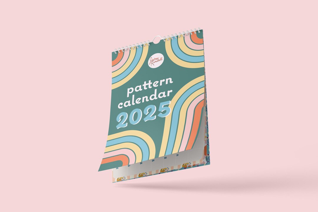 2025 Original Pattern Wall Calendar - Etsy