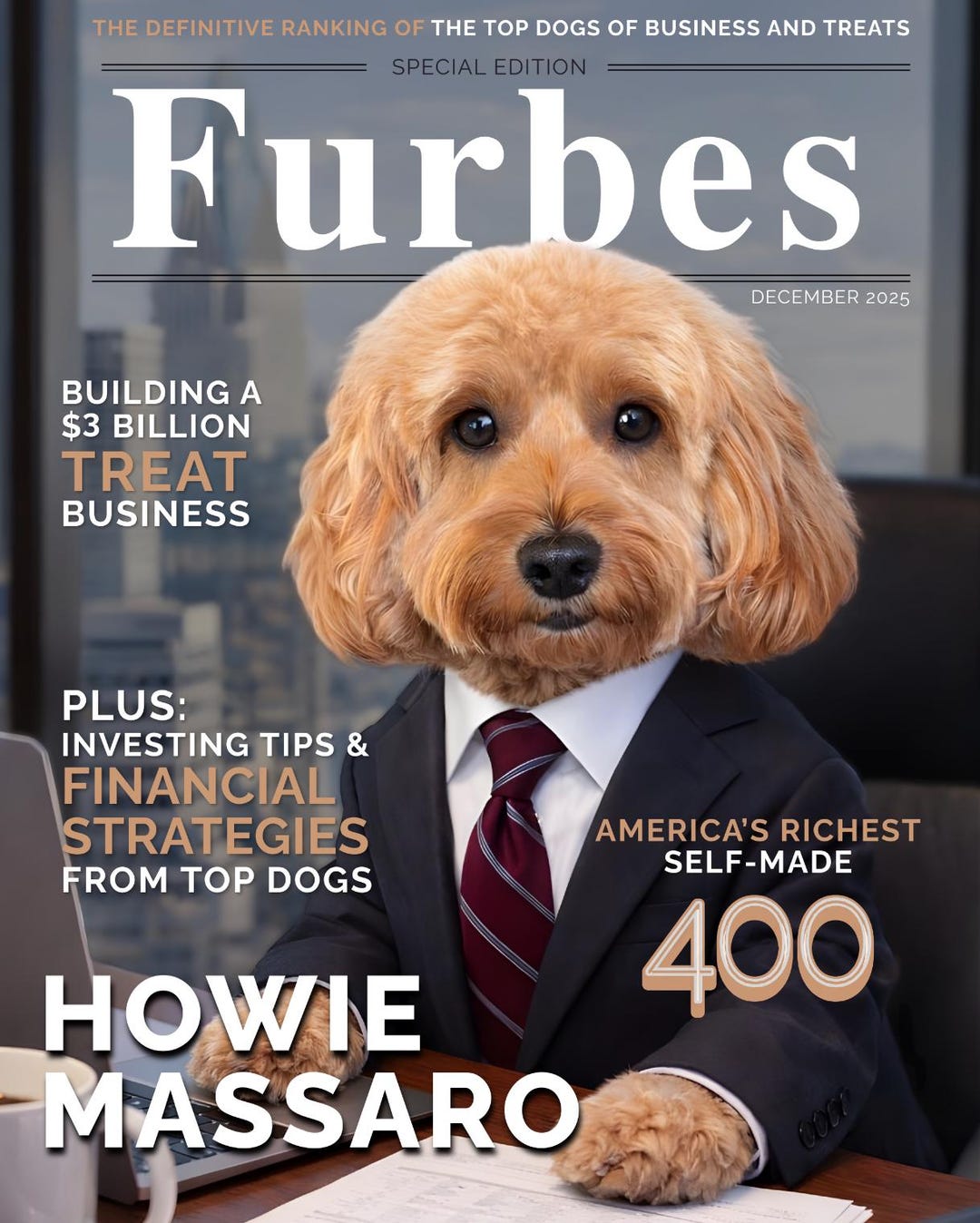 Boss Portrait Magazine Cover of Your Dog or Cat for Office Decor - Etsy