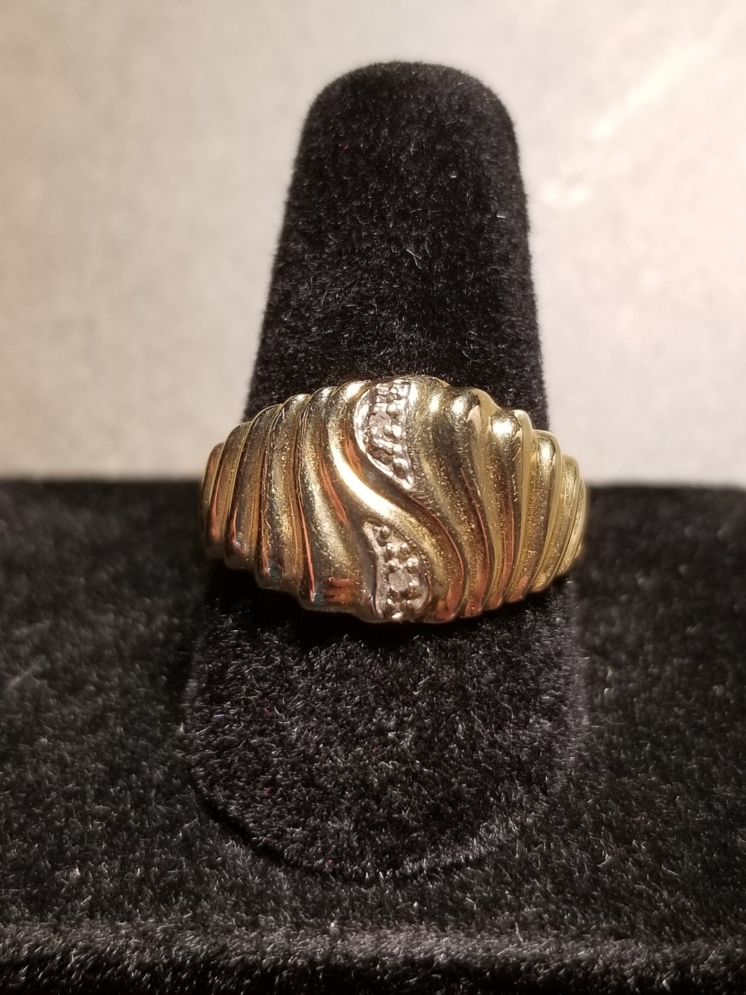 Size 8 Yellow Gold 14kt Ring 3.2 Grams - Etsy