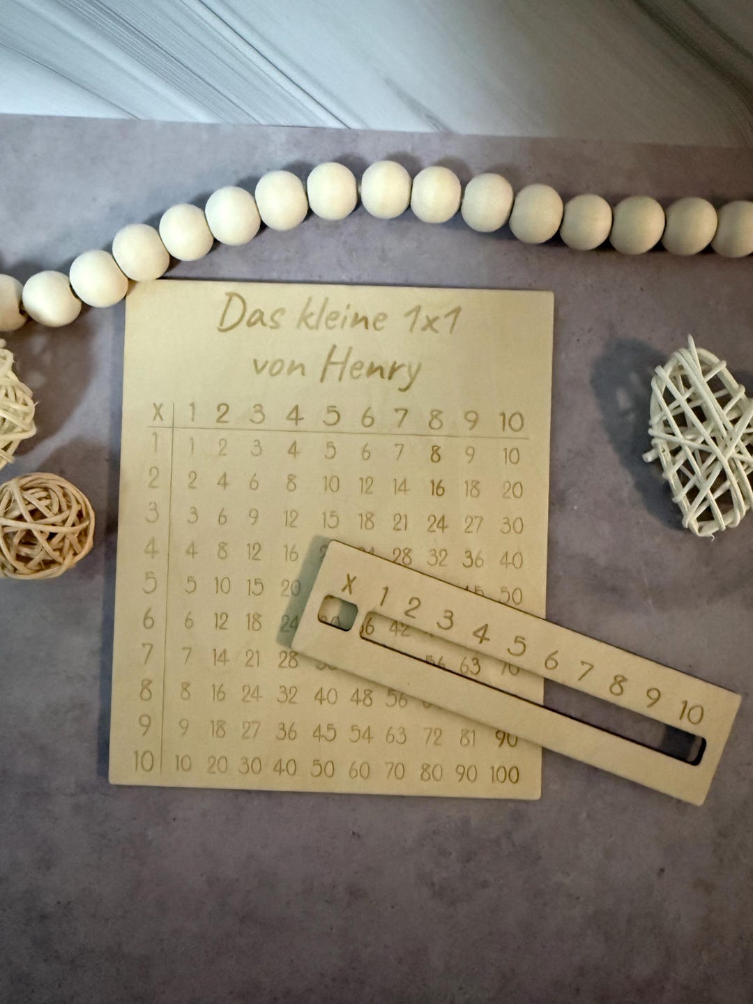 1x1 Children, Wooden Multiplication Table for Children – Learning Game ...