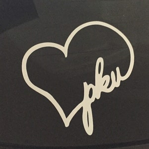 PKU Heart Vinyl Decal Sticker - Etsy