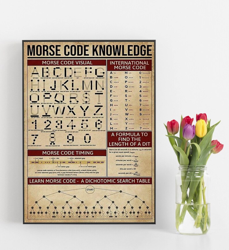 Morse Code Knowledge Poster, International Morse Code, Science Teacher ...