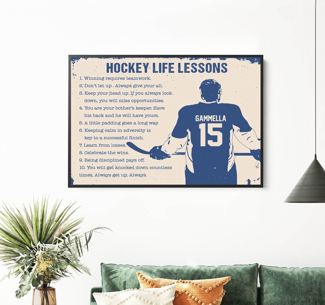 Personalized Hockey Life Lessons Poster Gifts for Hockey - Etsy