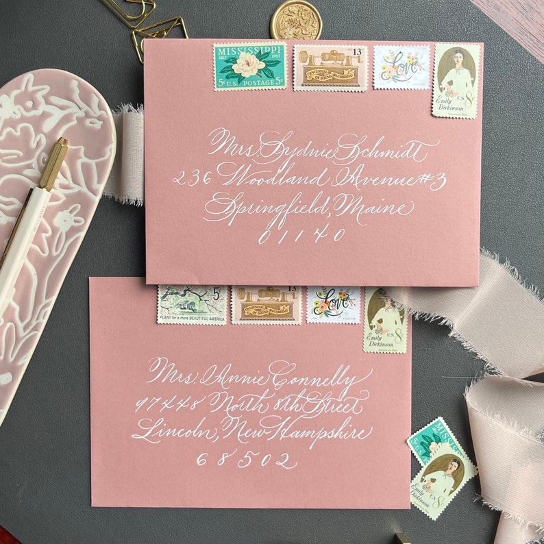 Envelope Addressing Calligraphy Envelopes Handwritten Envelopes Wedding ...