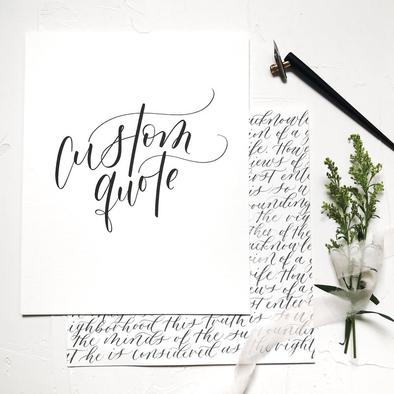 Calligraphy Lyrics - Etsy