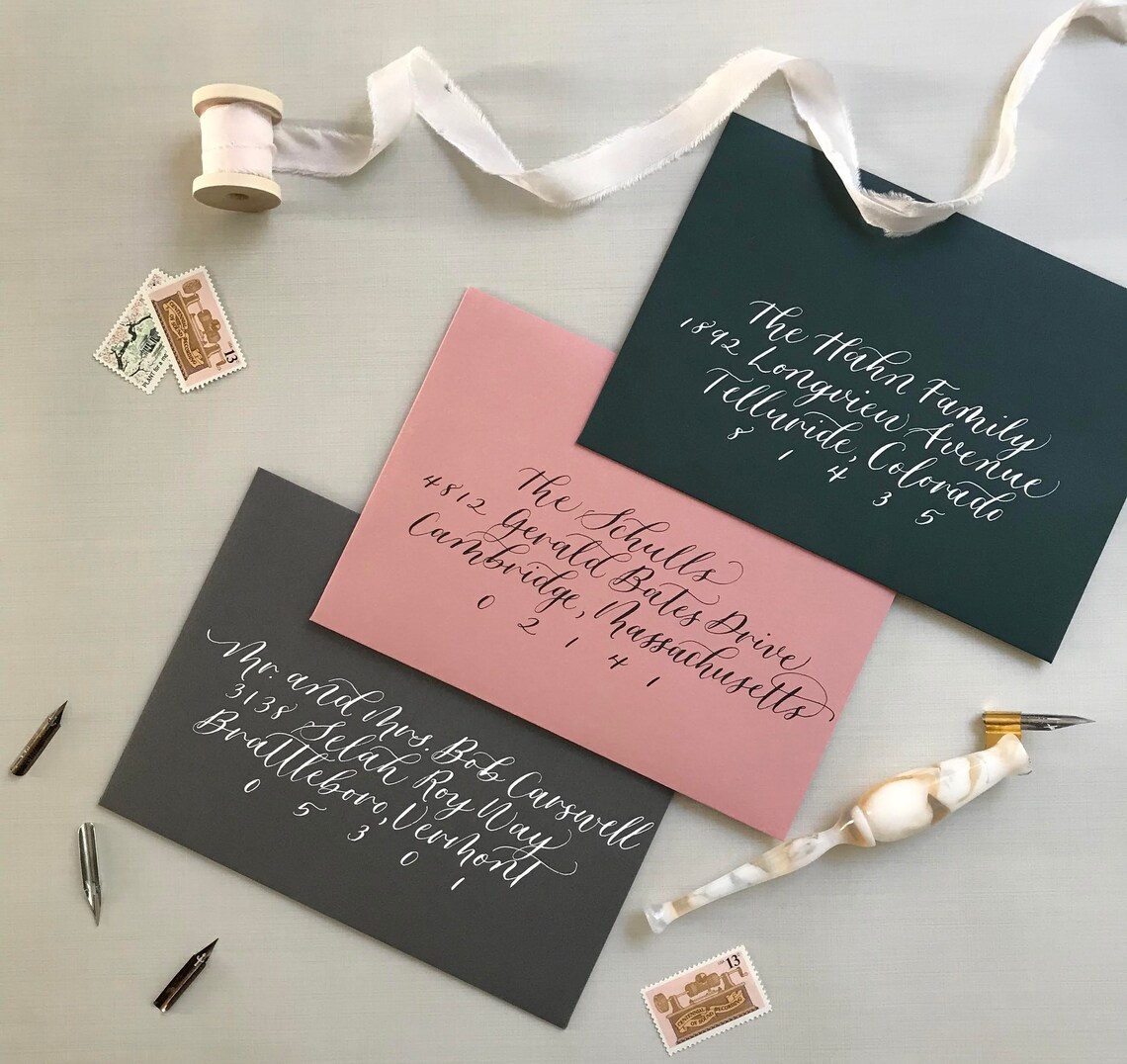 Envelope Addressing Calligraphy Envelopes Handwritten - Etsy