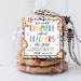 EDITABLE Cookie Teacher Gift Tag, Thank You End of Schoolteacher Tag ...