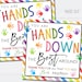 EDITABLE Teacher Appreciation Gift Tag, Hands Down Teacher Appreciation ...