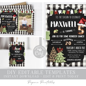 EDITABLE Christmas Birthday Bundle - Boy or Girl Christmas Birthday ...