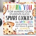 EDITABLE End of School Cookie Teacher Gift Tag, Thank You Teacher ...
