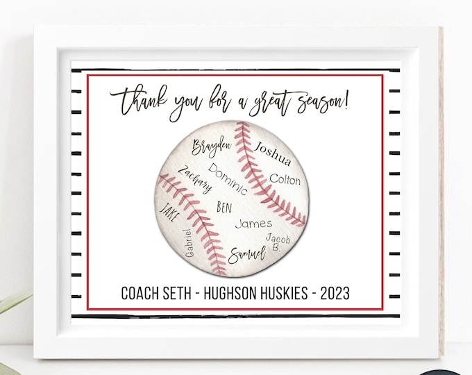 Baseball coach gift - Etsy