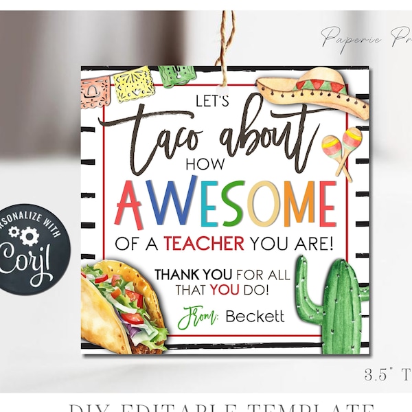Teacher Appreciation Tags - Etsy