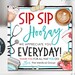 EDITABLE Sip Sip Hooray Coffee Nurse Tags, Nurse Appreciation Tags ...