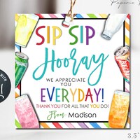 PRINTABLE Sip Sip Hooray! It's the First Day of School Today! Coffee ...