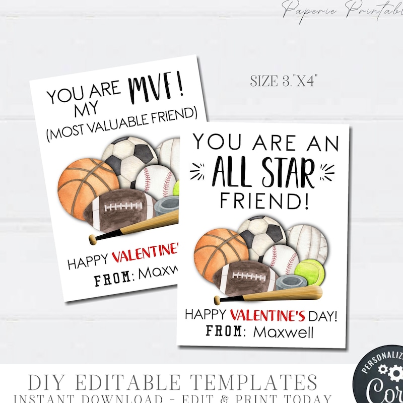 Sports Valentine - Etsy