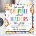 EDITABLE Cookie Teacher Gift Tag, Thank You First Day of School Teacher ...