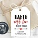 Editable Baked With Love Gift Tags - DIY Baked With Love Tags - Sweet ...