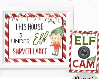 INSTANT Warning Elf Surveillance Sign Live 24 Hour Recorded - Etsy