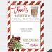 EDITABLE Christmas Gift Card Holder, Christmas Thanks a LATTE Gift Card ...