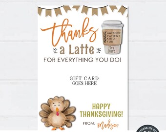 Thanks a Latte - Etsy