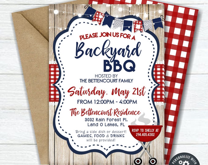 Appreciation BBQ Party Invitation, Customer Client Thank You Event ...