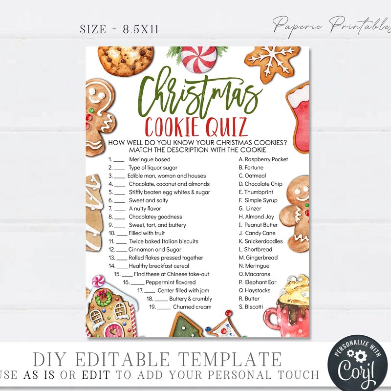 Christmas Cookie Game - Etsy