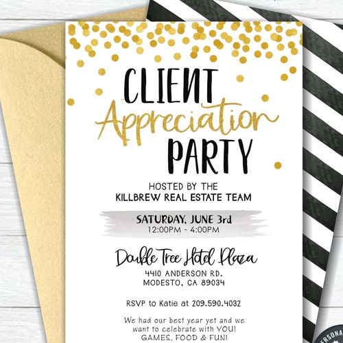 EDITABLE Client Appreciation Party Invitation Company Party - Etsy