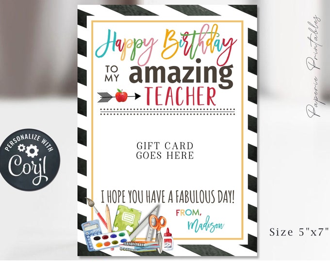 INSTANT DOWNLOAD Amazon Gift Card Birthday Card Holder Gift Card ...