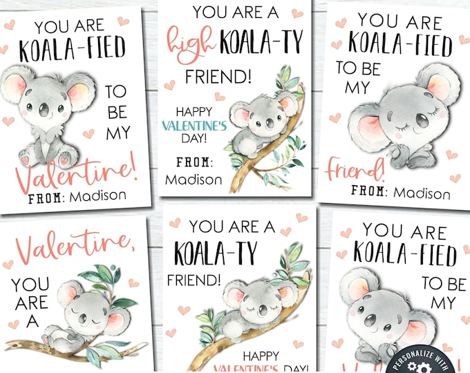 Cute Love Card KOALA PUN Valentines Day Card Card for - Etsy