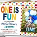 Ombre One is FUN Birthday Party Invitation 1st Birthday Party ...