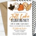 EDITABLE Fall Cookie Decorating Party Invitation, Autumn Cookie ...