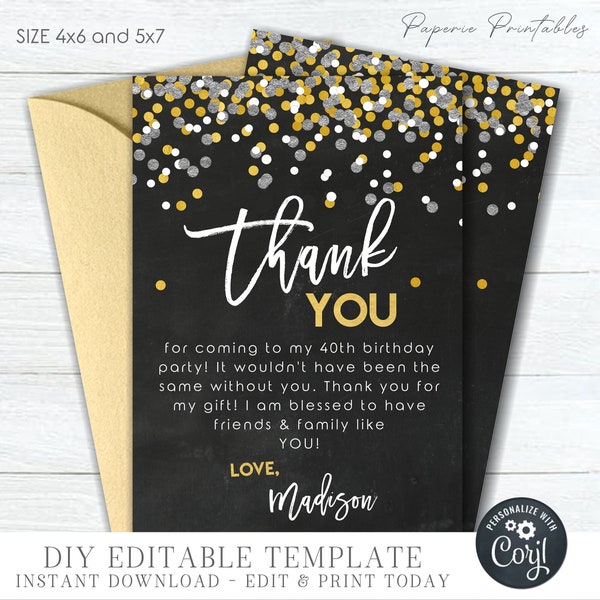 Chalkboard Thank You - Etsy