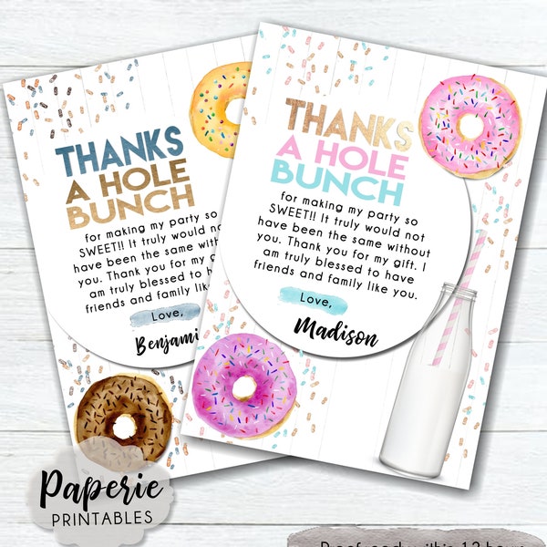Donut Thank You - Etsy
