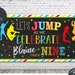 EDITABLE Let's Jump Birthday Party Backdrop, Happy Birthday Banner ...