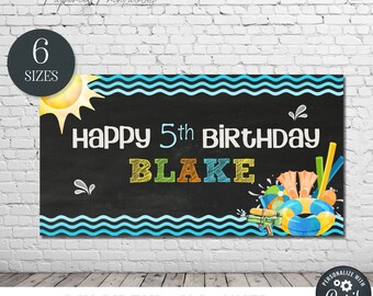 Pool Party Banner | Etsy